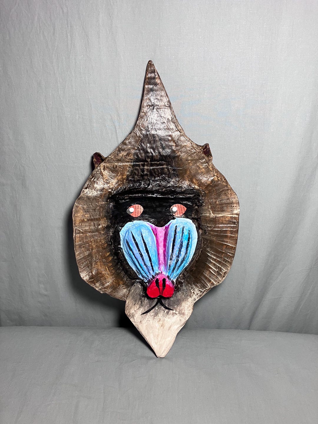 Paper Mache Wall Art Mandrill Monkey Side Eye - Etsy