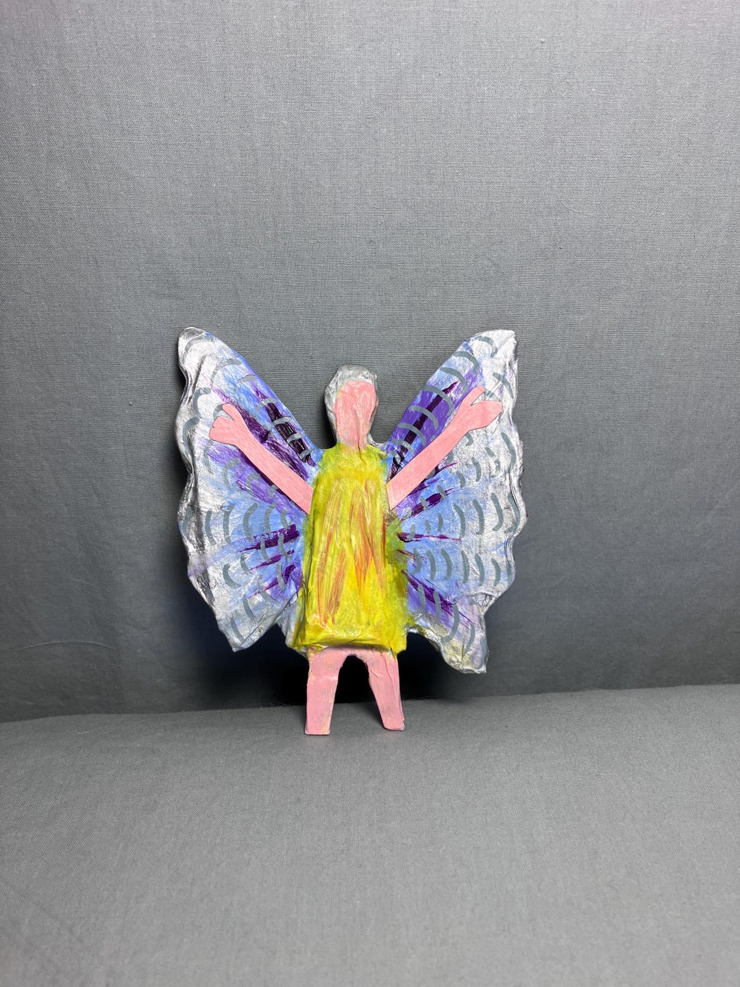 Paper Mache Flying Angel Hanging Art - Etsy