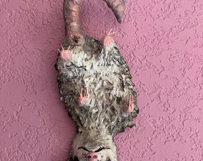 Paper Mache Hanging Wall Art Opossum Sculpture - Etsy