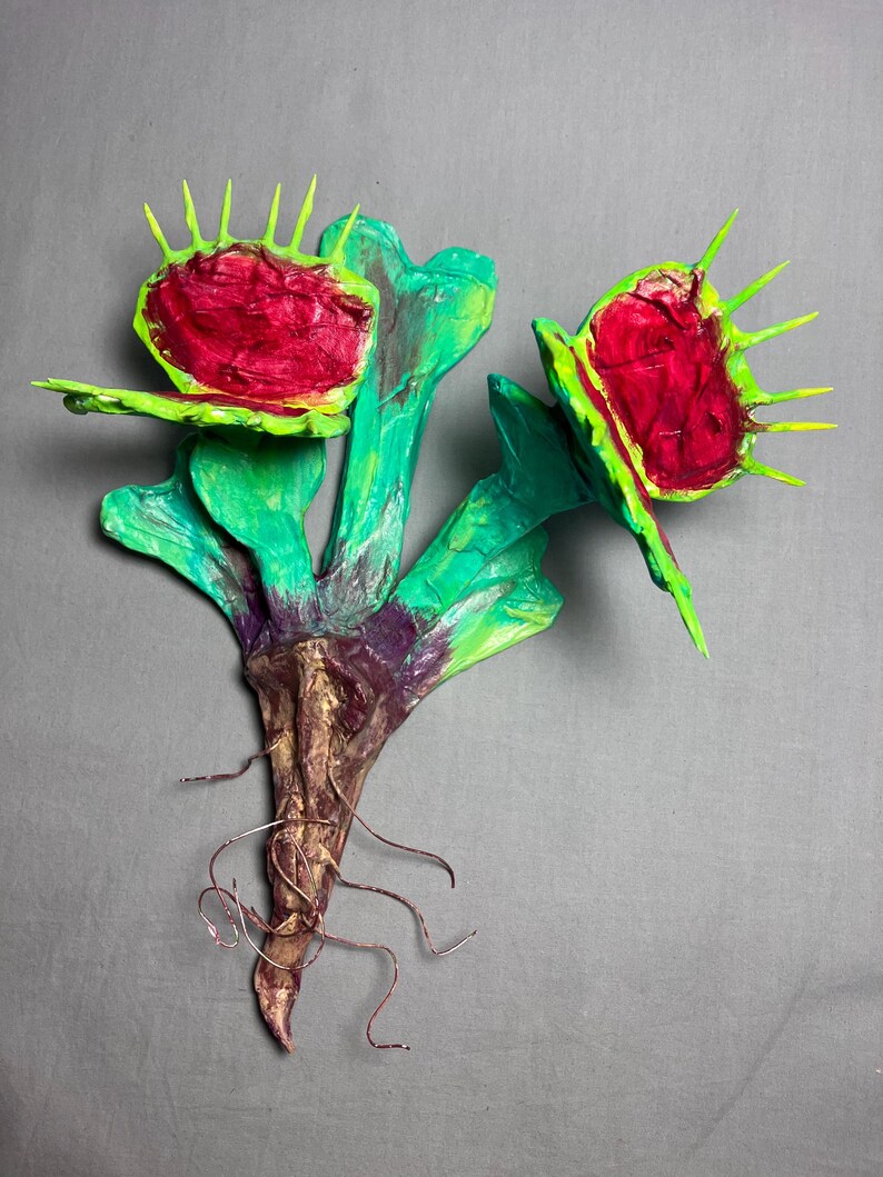 Paper Mache Wall Art Venus Flytrap Plant - Etsy