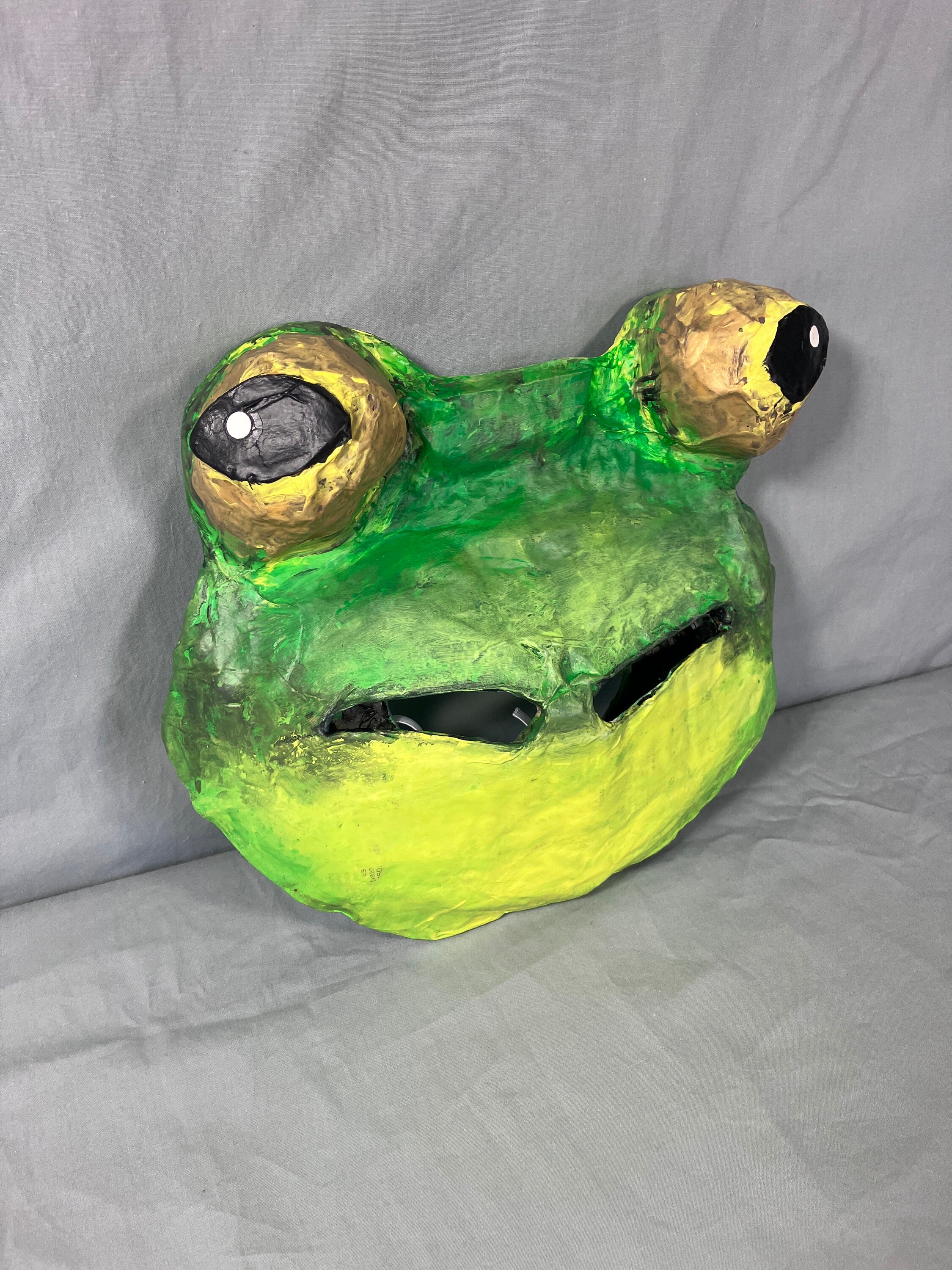 Paper Mache Crazy Frog Mask - Etsy