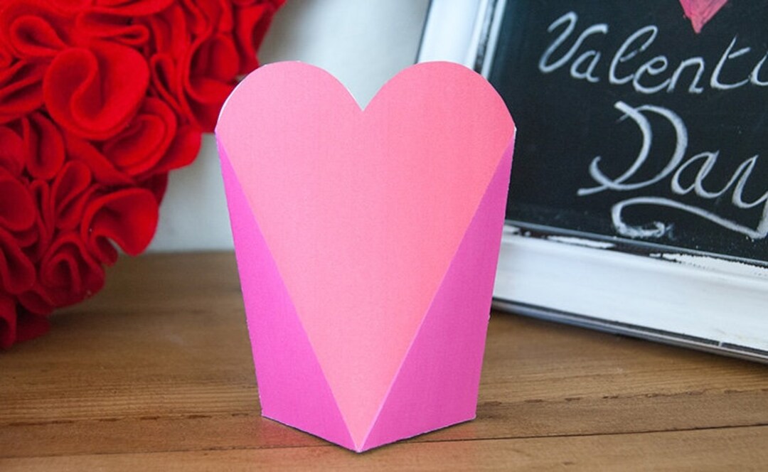 3D Heart Shape Box Template, Gift Box, Packaging Box, DIY Box, Box ...