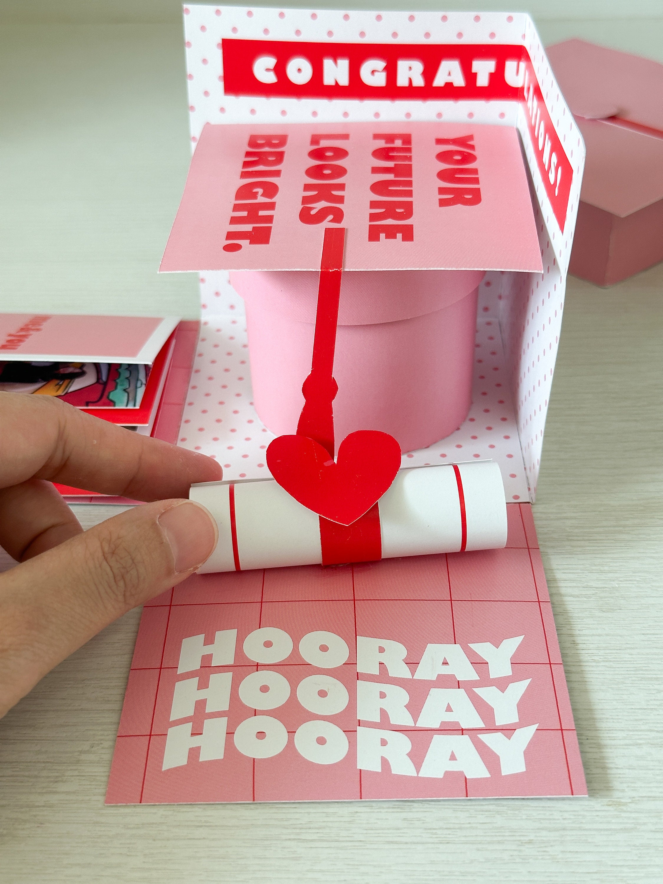 Graduations Exploding Gift Box Printable Template for DIY Project ...