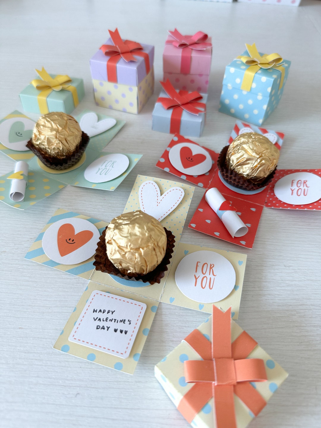 Exploding Chocolate Gift Box Printable Template for DIY Project ...