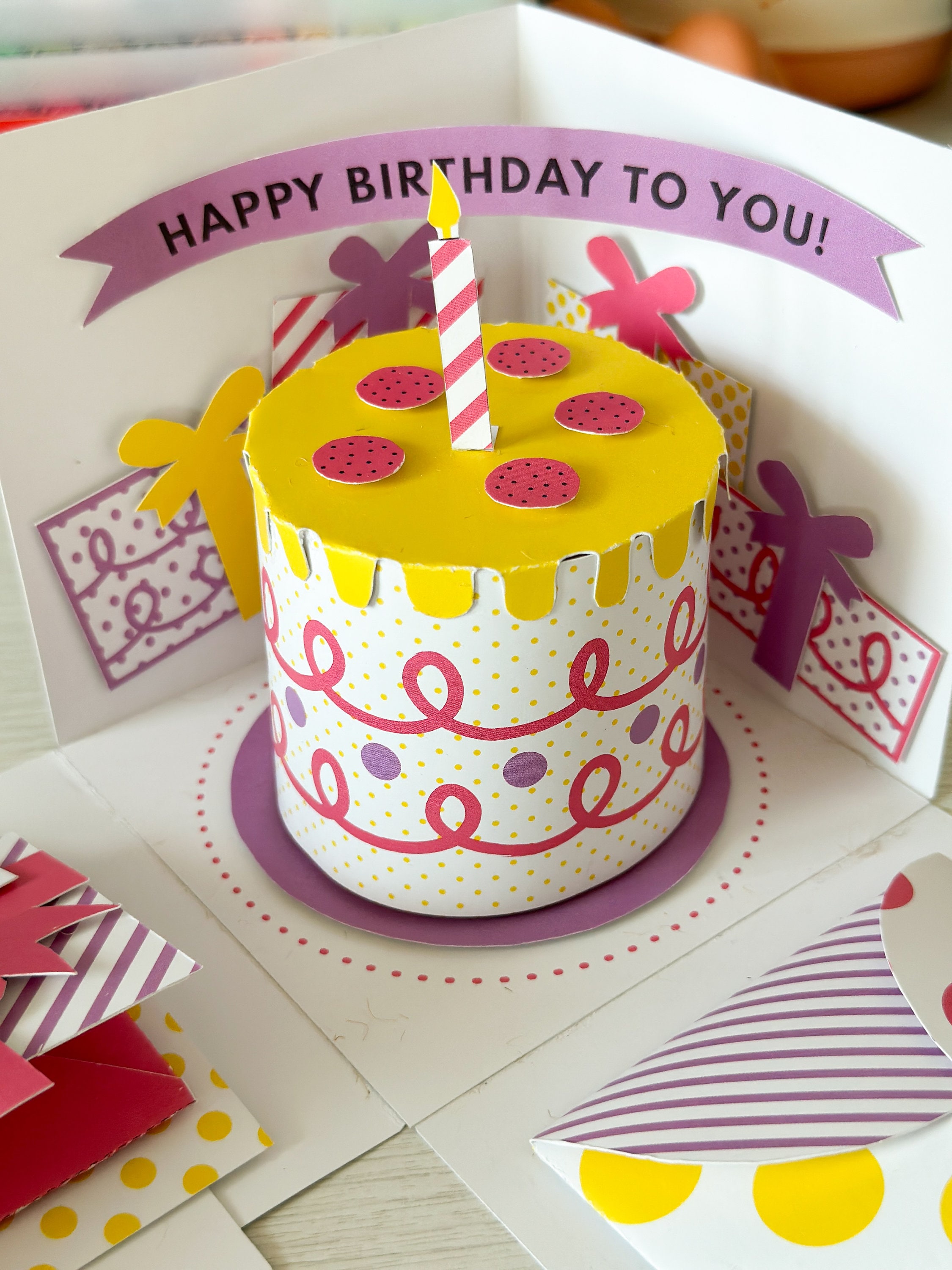 Birthday Exploding Gift Box Printable Template for DIY Project ...