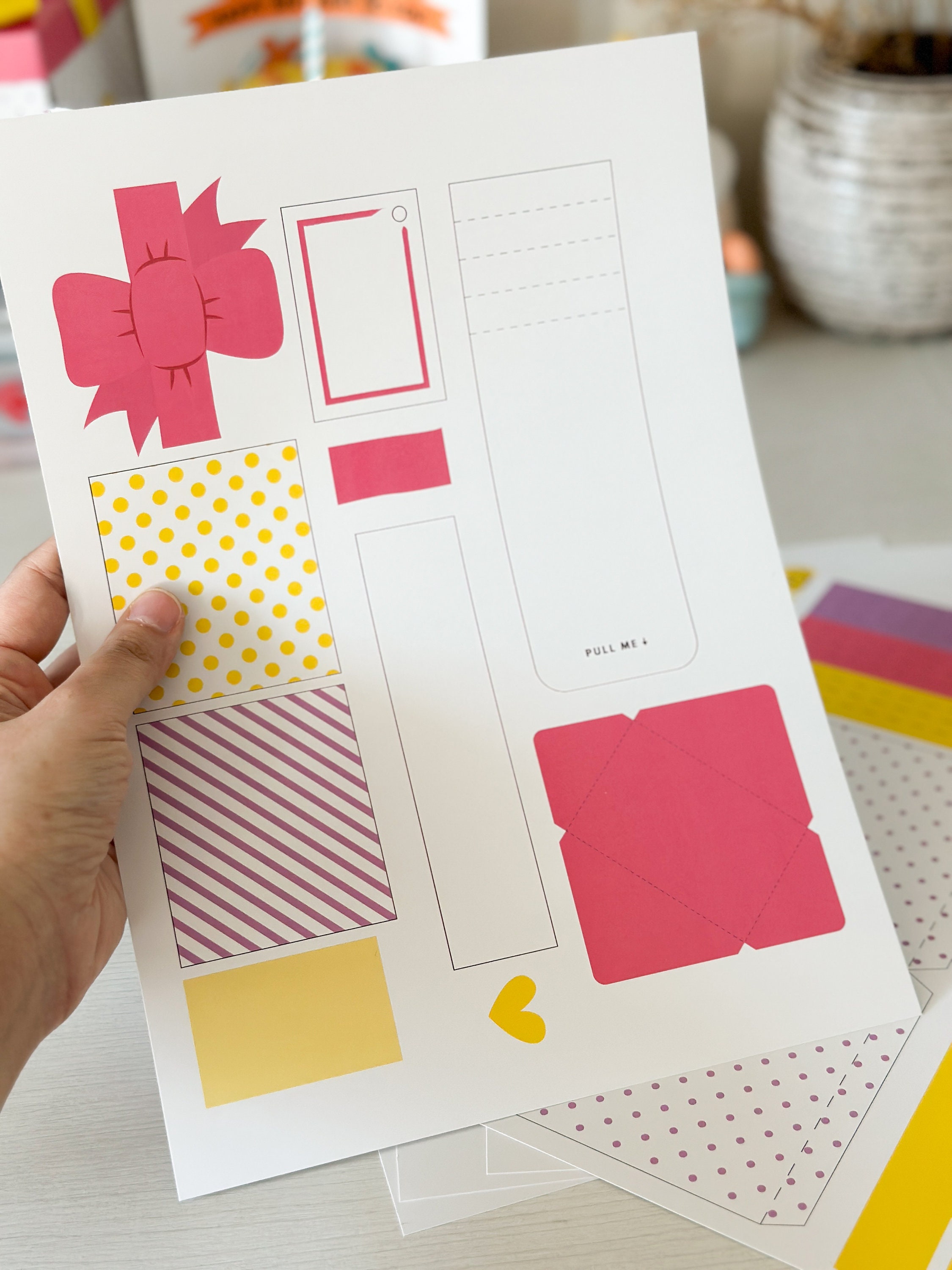 Birthday Exploding Gift Box Printable Template for DIY Project ...