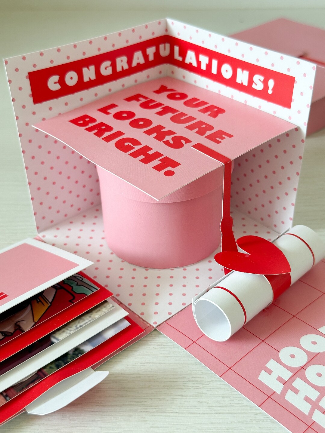Graduations Exploding Gift Box Printable Template for DIY Project ...