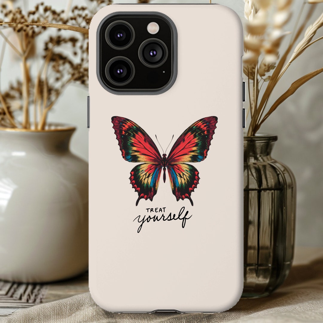 Love Yourself Colorful Butterfly Phone Cover | Tough Protection for ...