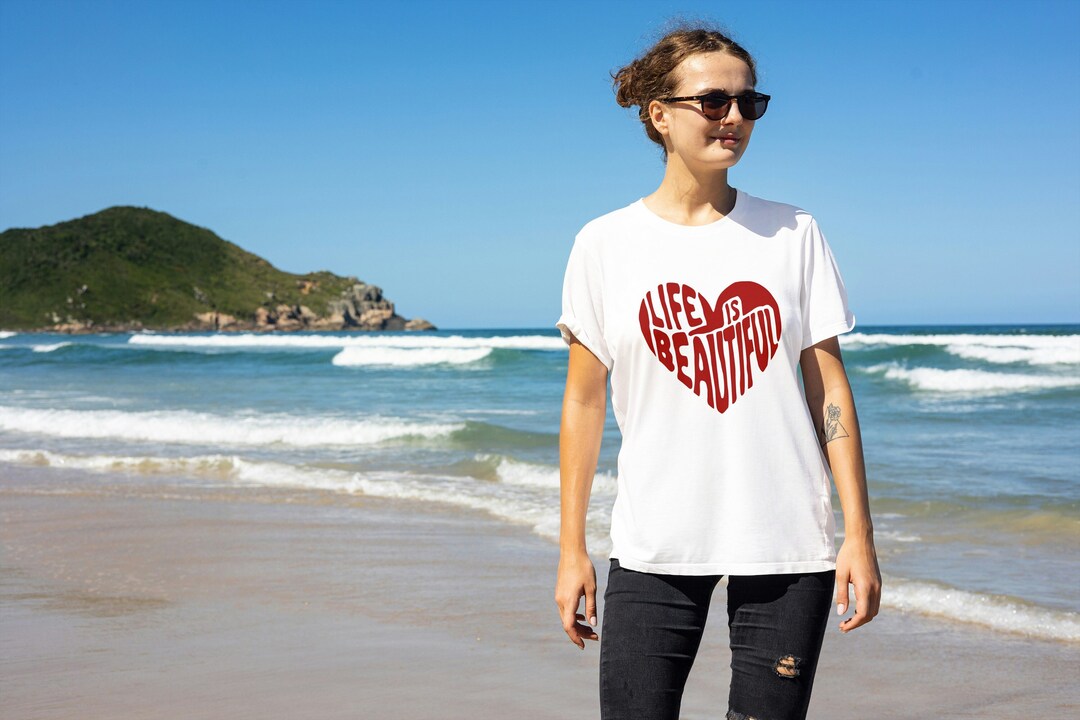 Life is Beautiful Shirt, Unisex Shirt, Motivational Summer Shirt, Cute ...