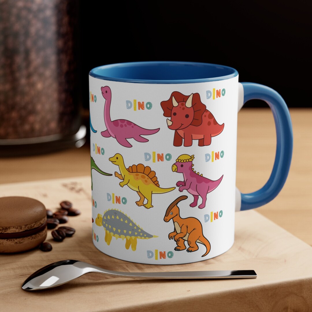 Dinosaur Themed Ceramic Mug/ Dinosaur Coffee Cup/ Choose From 11oz ...