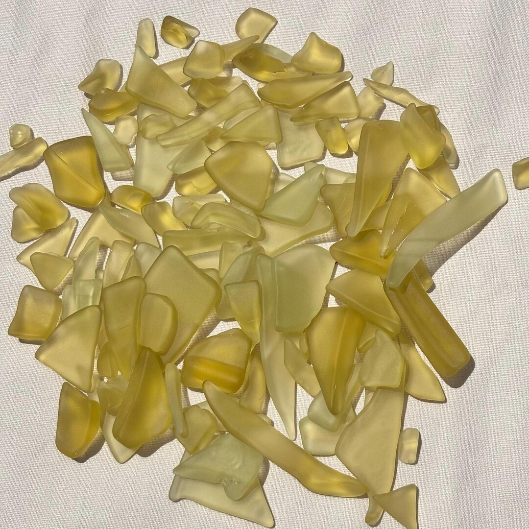 Bright Yellow Tumbled Sea Glass for Crafts & Jewelry - Etsy