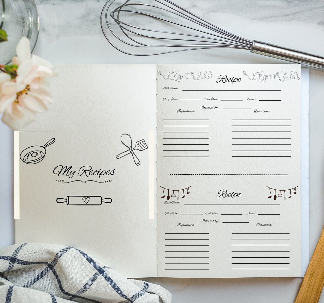 Cookbook Recipe Cards Digital Prints - Etsy