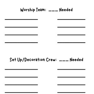 VBS Volunteer Sign in Sheet and Role Descriptions - Etsy
