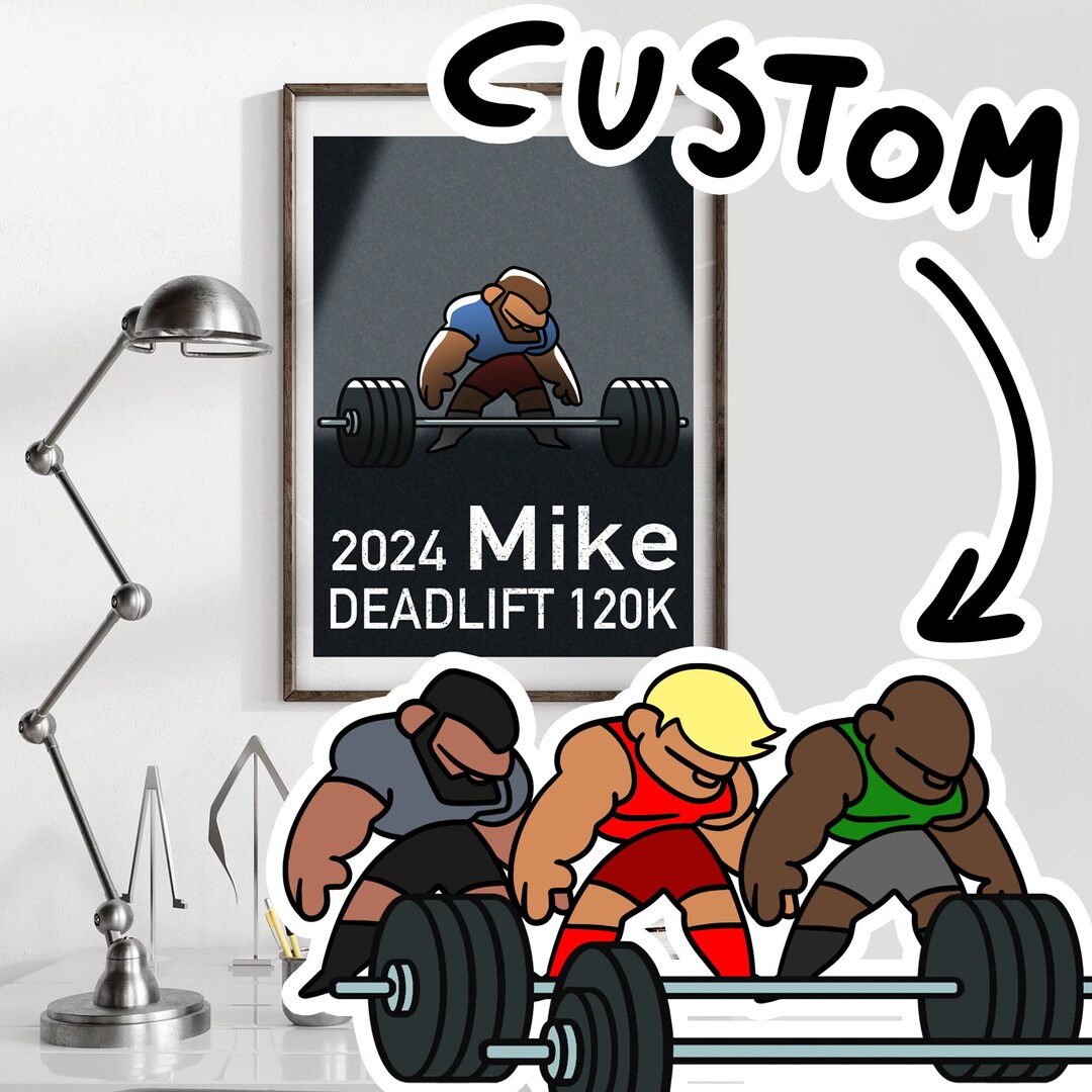 Custom Deadlift Powerlifting Goal Card Tailored to Your Weight Goal and ...