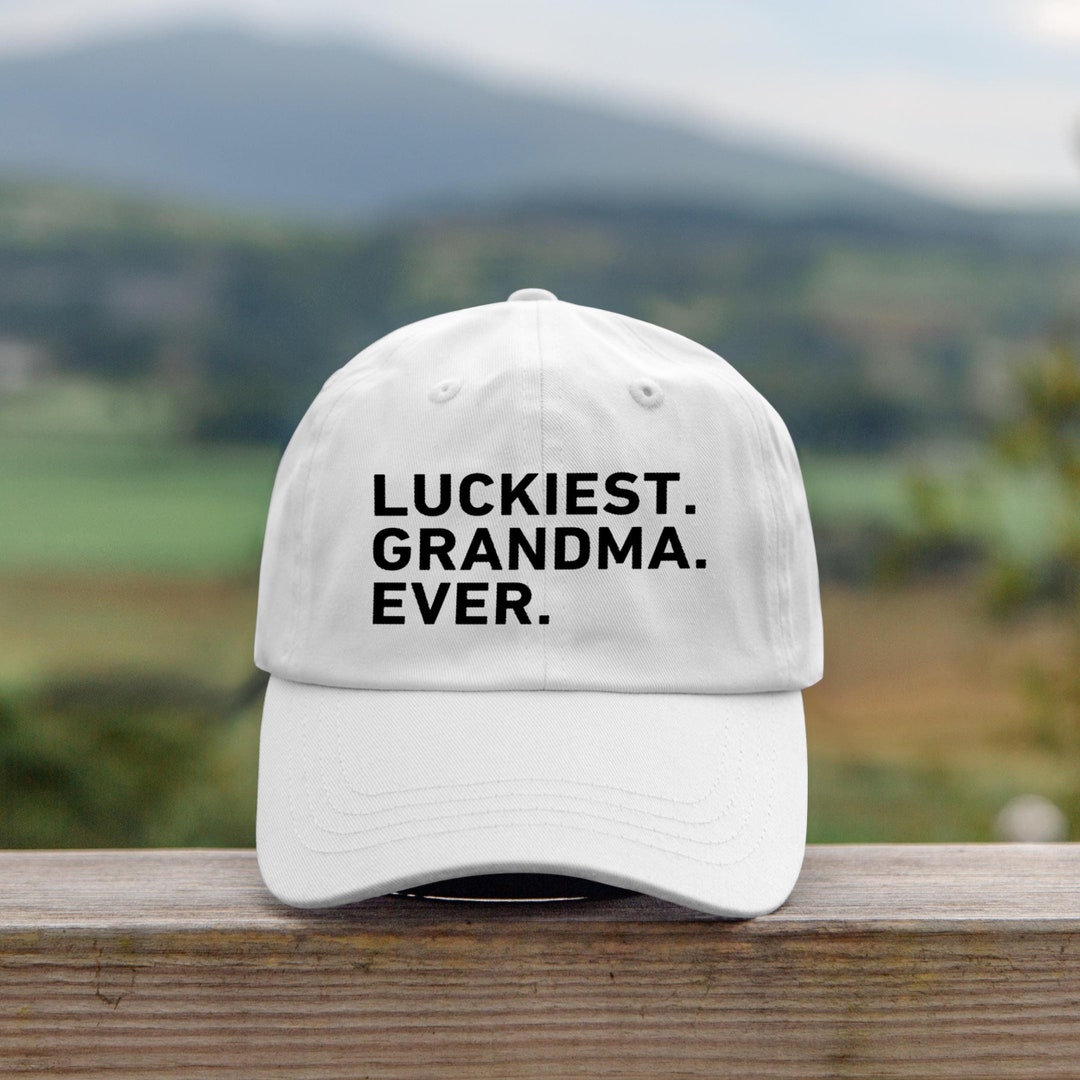 Luckiest Grandma Ever Baseball Cap, Mother's Day Gift for Grandmother ...