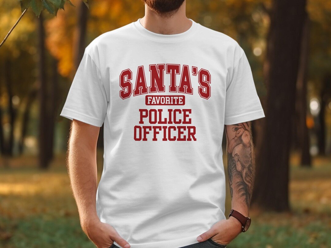 Santa's Favorite Police Officer Sweatshirt, Funny Cop Christmas Gift - Etsy