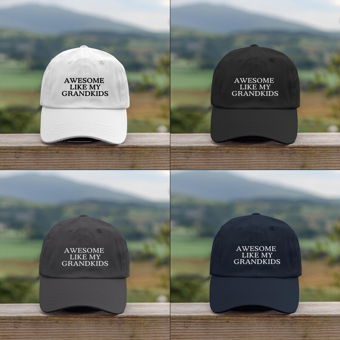 Awesome Like My Grandkids Hat, Embroidered Hat, Grandparent Gifts for ...
