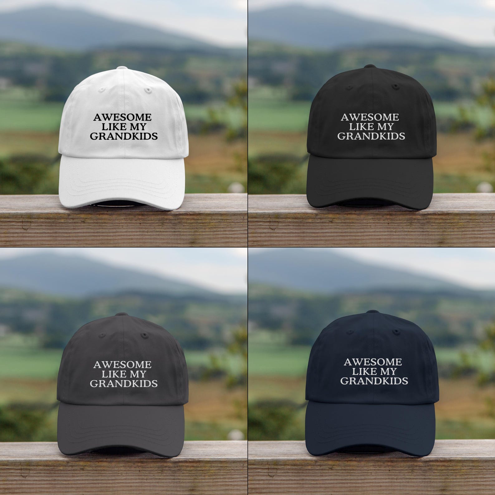 Awesome Like My Grandkids Hat, Embroidered Hat, Grandparent Gifts for ...