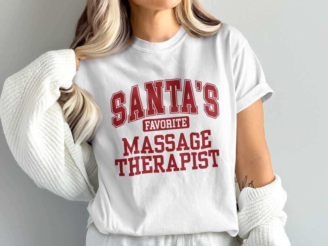 Santa's Favorite Massage Therapist Sweatshirt, Funny Christmas Bodywork ...