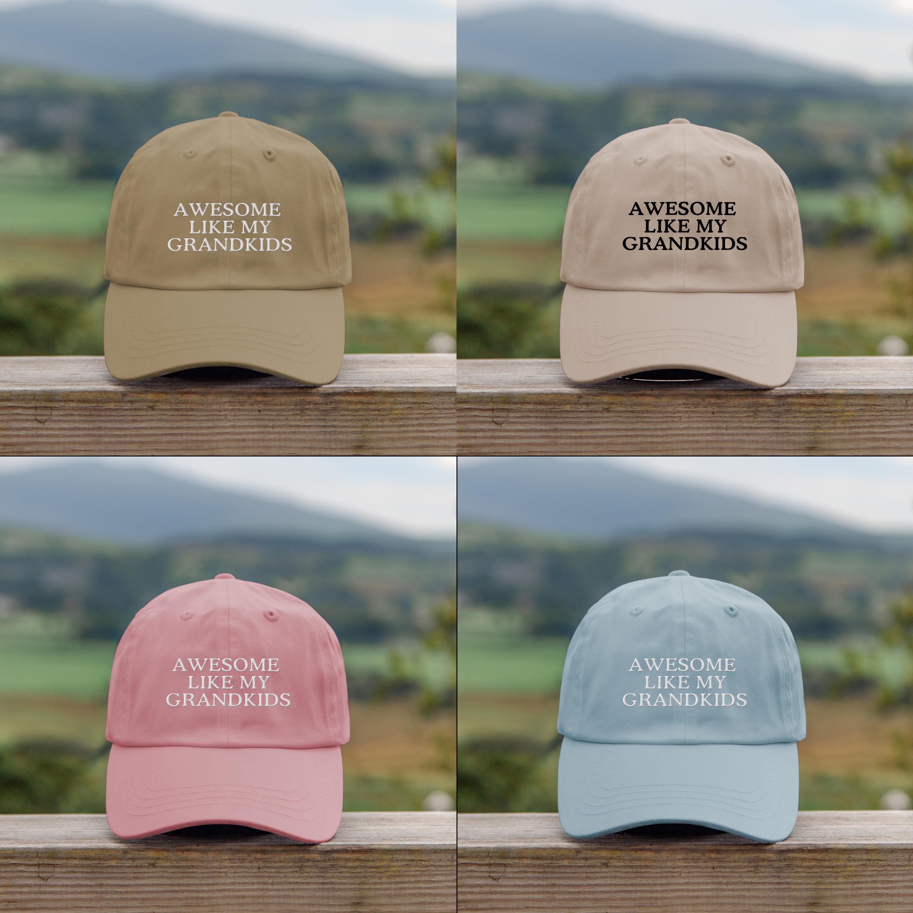 Awesome Like My Grandkids Hat, Embroidered Hat, Grandparent Gifts for ...