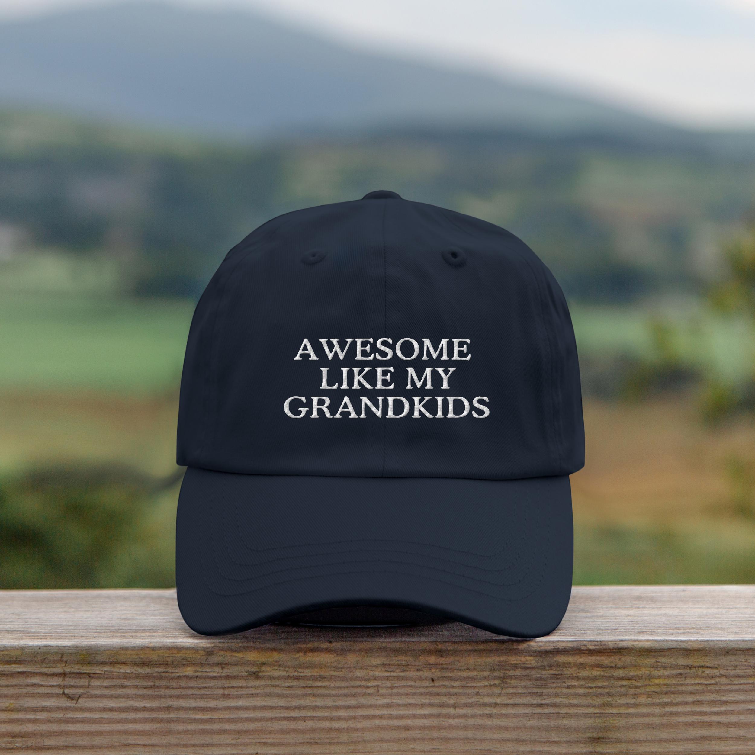 Awesome Like My Grandkids Hat, Embroidered Hat, Grandparent Gifts for ...