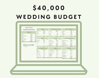 50,000 Wedding Budget | Google Sheet Budget Planner | Wedding Expense ...