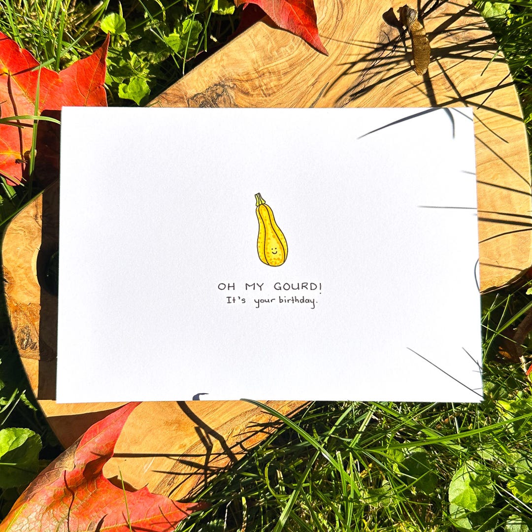 Oh My Gourd! Greeting Card | Happy Birthday - Etsy