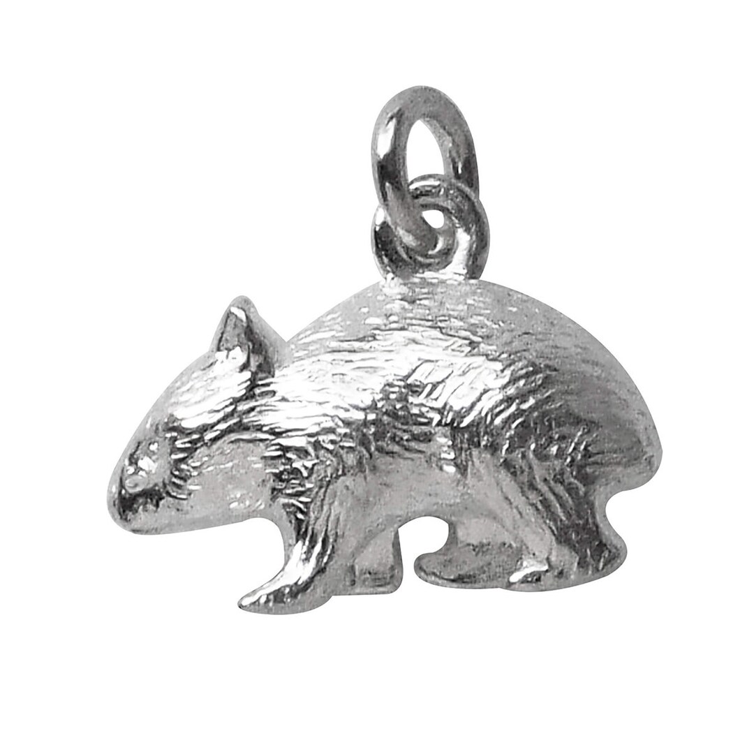 Sterling Silver Charm Wombat .925 Australian Marsupial Animal Pendant ...