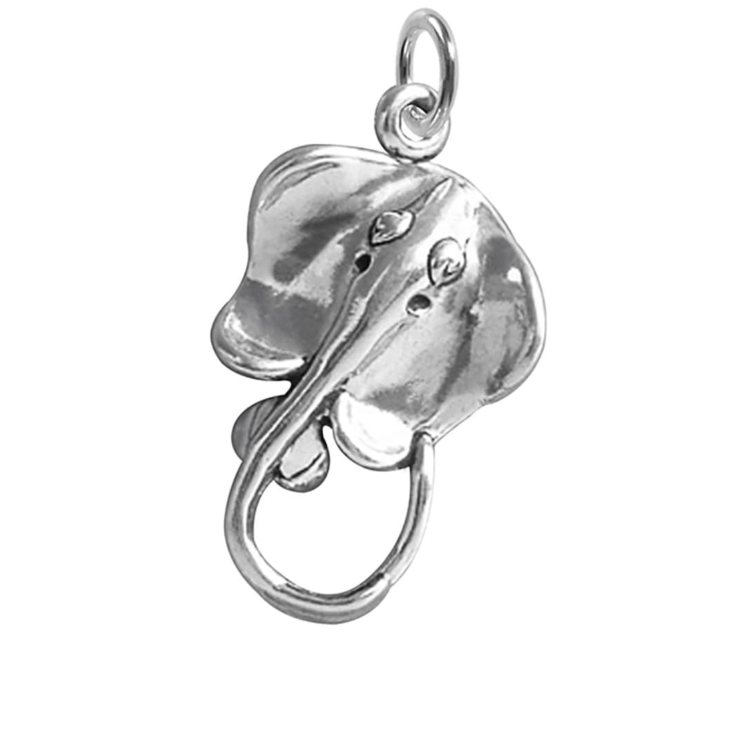 Sterling Silver Stingray Charm: Ocean Scuba Diving Pendant - Etsy