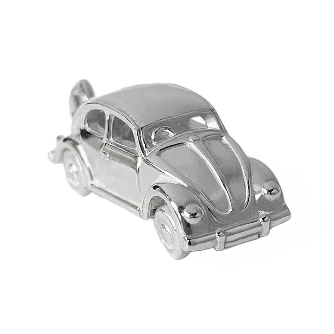 Sterling Silver Beetle Charm: Classic Car Pendant - Etsy