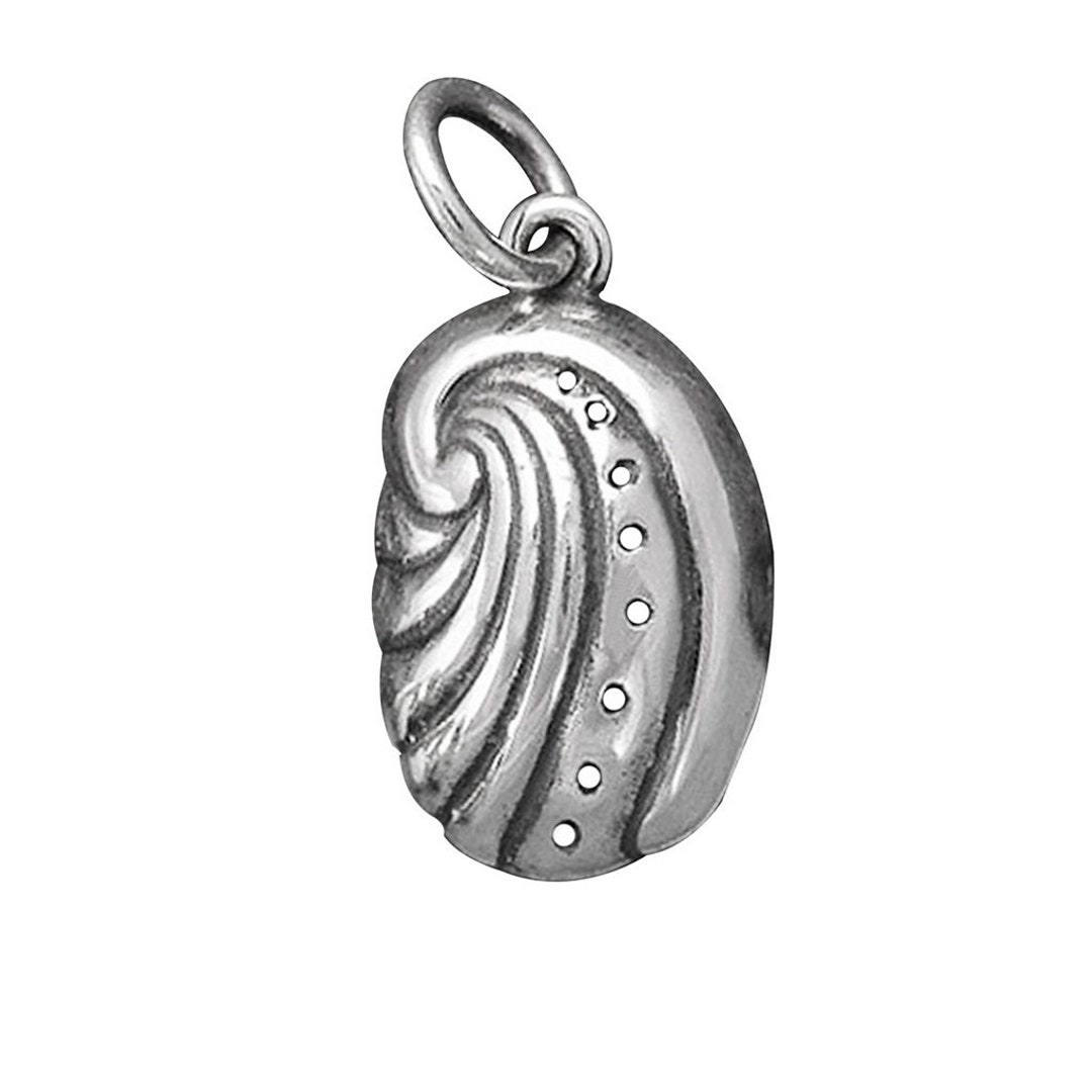 Sterling Silver Abalone Shell Charm .925 Seashell Pendant Paua New ...