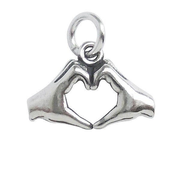 Silver Hand Charm - Etsy