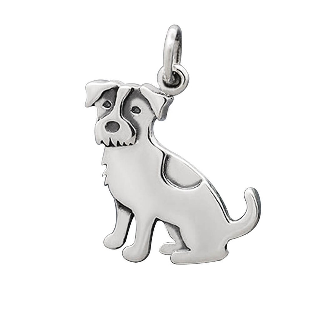 Sterling Silver Jack Russell Dog Charm .925 Animal Pendant Gift for Dog ...