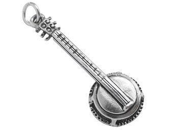 Sterling Silver Charm Double Bass .925 Music Pendant Silver Stand up ...