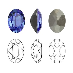Swarovski© Crystal BLACK DIAMOND X 2 Oval 4120 14 X 10mm Fancy Stone ...