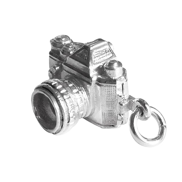 Sterling Silver Camera Charm - Etsy