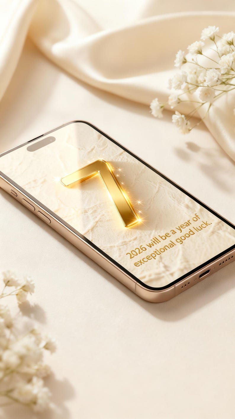 2026 Lucky Symbol Phone Wallpaper – Feminine AI Digital Backgrounds ...