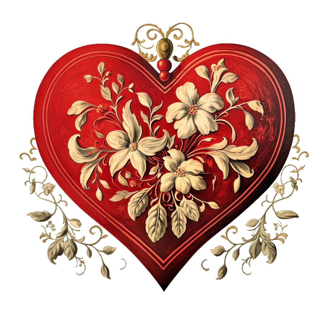 Vintage Heart Design 6, Digital Download, Wedding Design, Wedding Deco ...