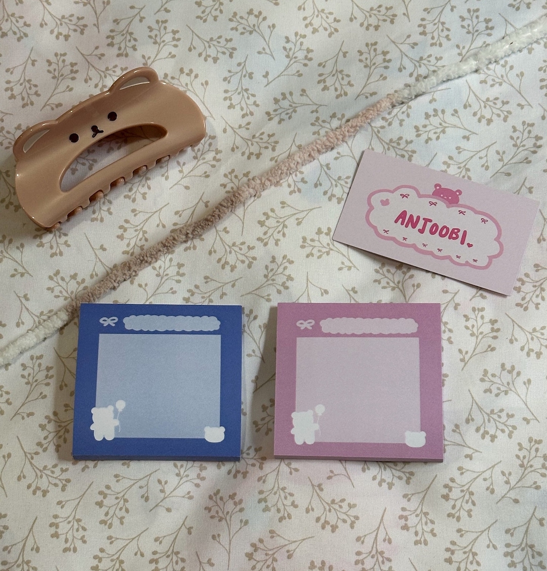Party Bear Sticky Notes Stationery, Journalling, Notes, Kawaii Sticky ...