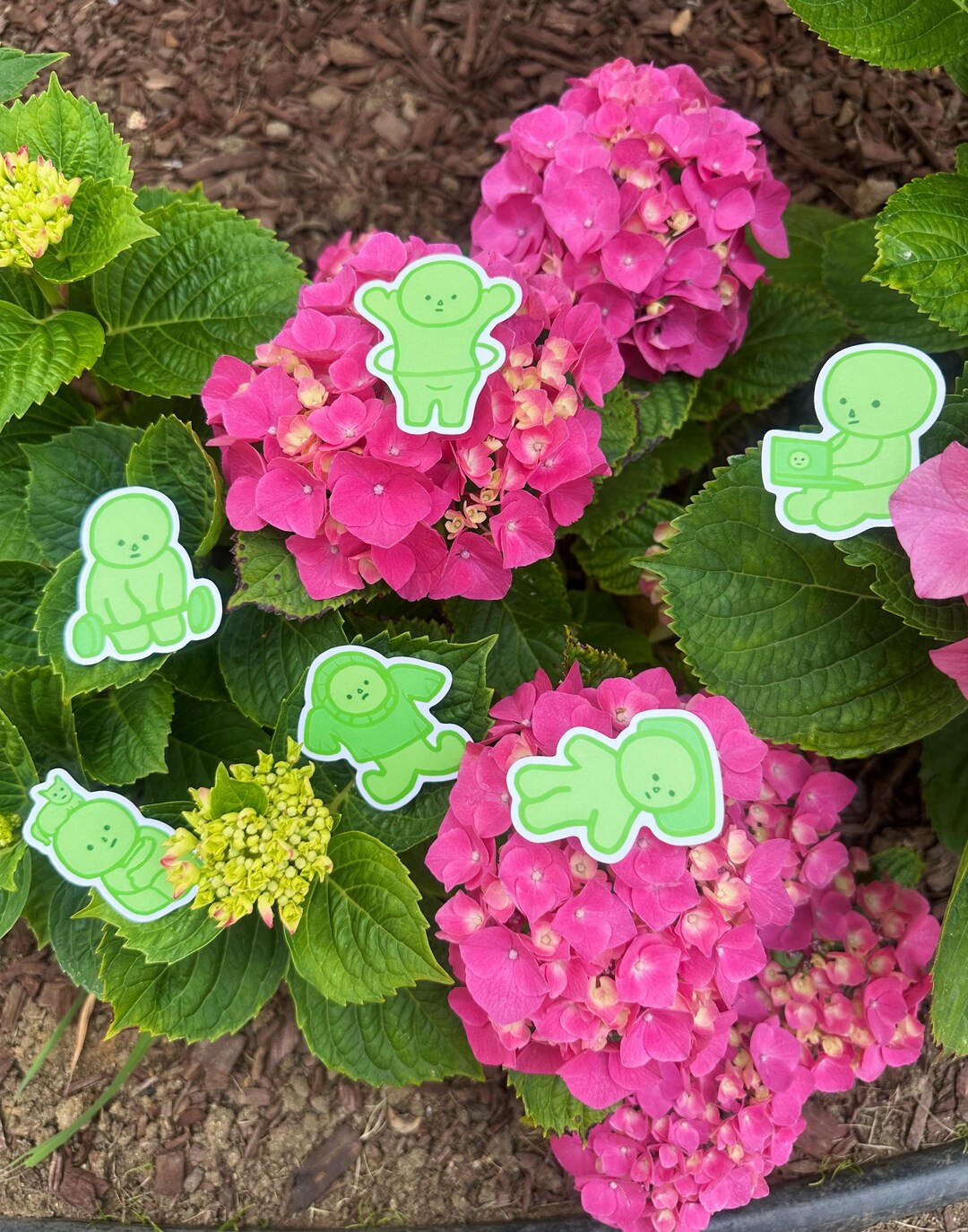 Green Guy Matte Stickers - Blind Box, Blind Box Figure, Blind Box ...
