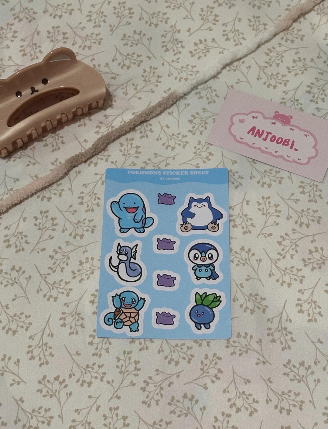 Blue Pokemons Matte Sticker Sheet Pokemon Stickers, Ditto, Squirtle ...