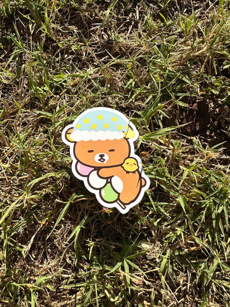 Sleepy Bear Stickers - Puffy Cloud, Dessert, Taiyaki, Pancake, Kawaii ...