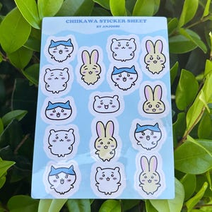 Kawaii Character Glossy Sticker Sheet and Vinyl Stickers- Cute ...