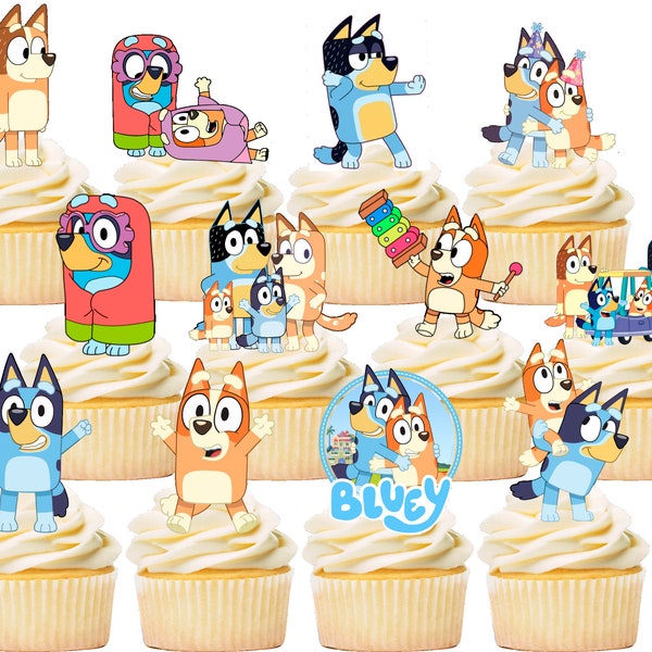 Bluey Cake Toppers Boys - Etsy