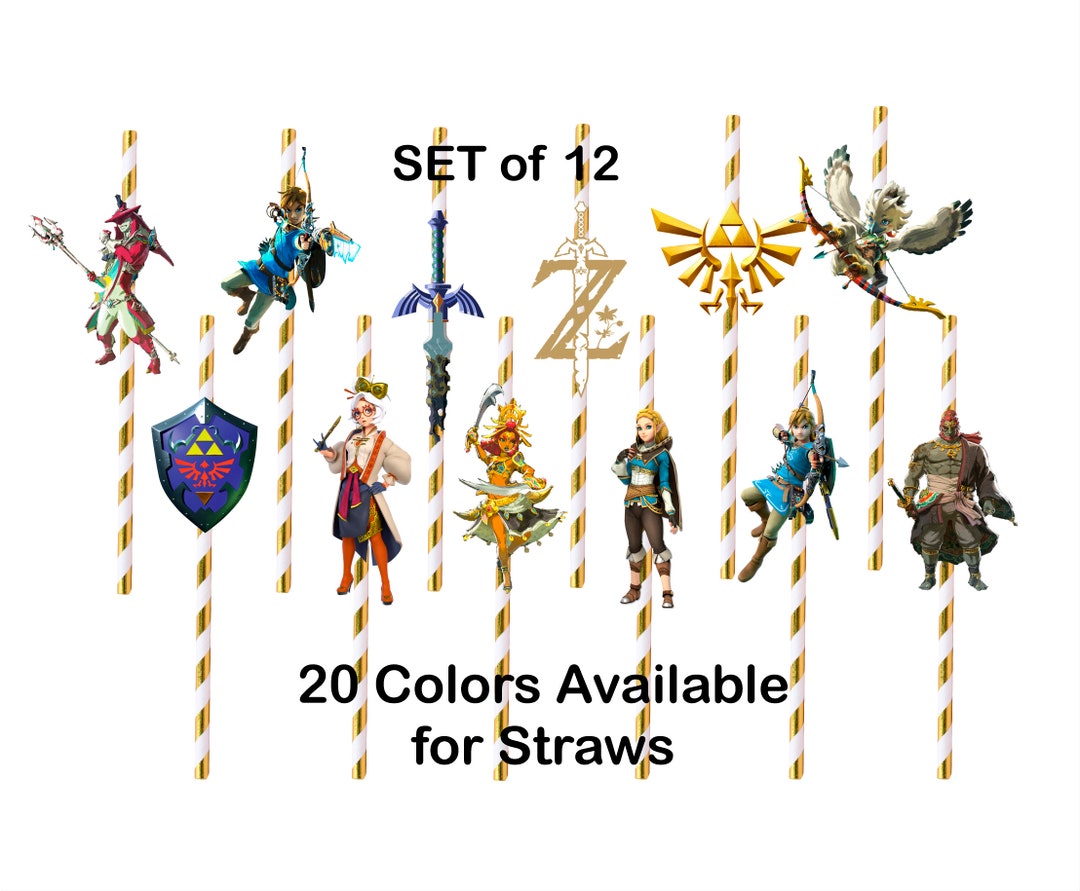 Legend of Zelda Party Theme Straws ( Set of 12) Pre-assembled - Etsy