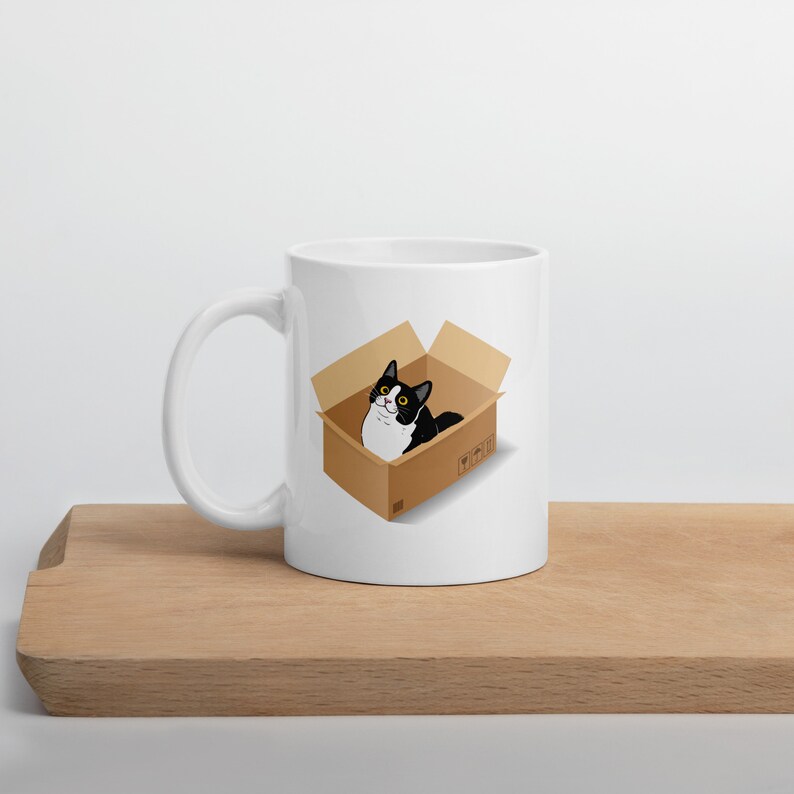 Tuxedo Box Cat Double Sided Mug - Etsy