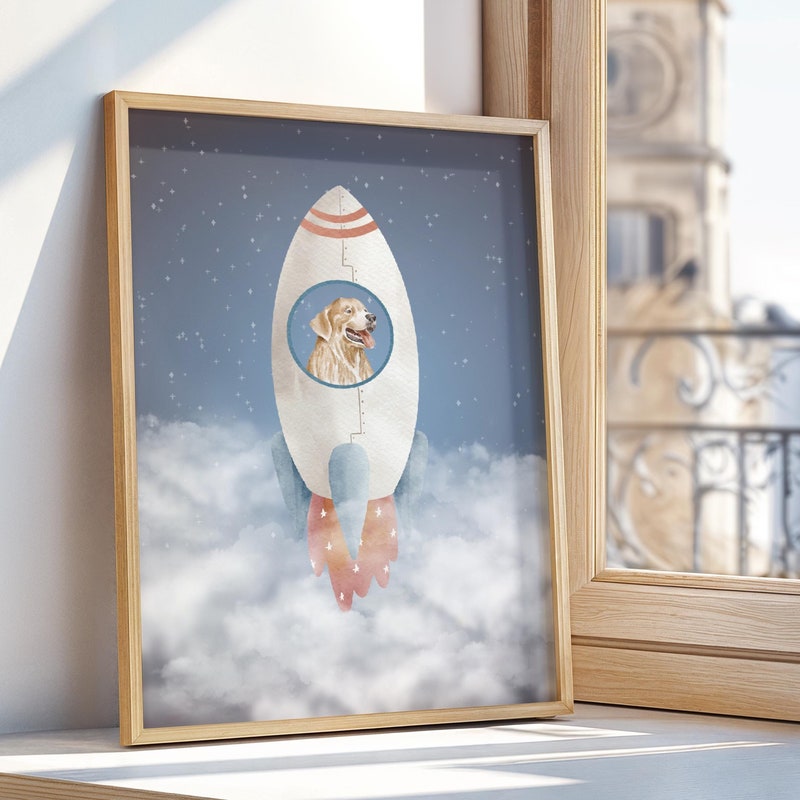 Space Dog Art - Etsy