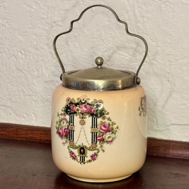 Antique Biscuit Jar - Etsy