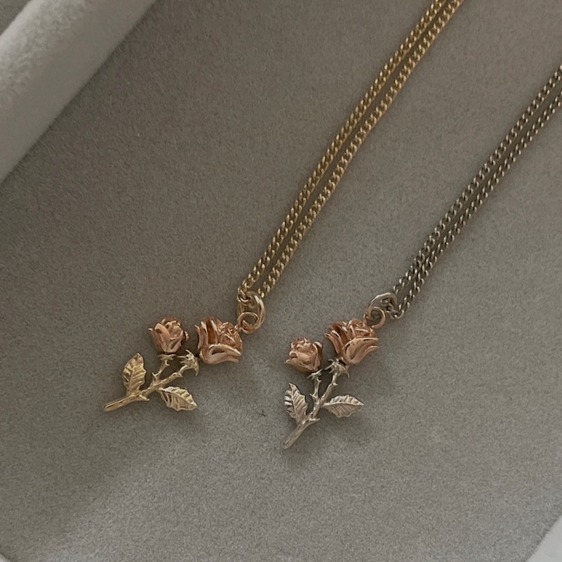 Rose Necklace - Etsy