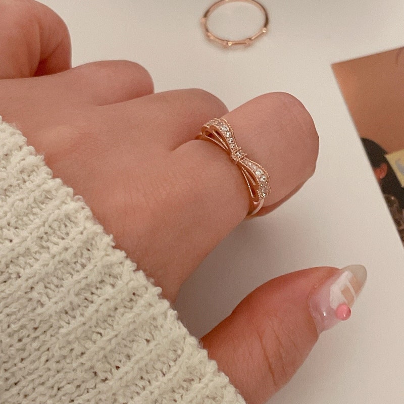 Gold Bow Ring - Etsy